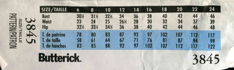 Butterick 3845 Very Easy Sewing Pattern Size 8-10-12 - Etsy