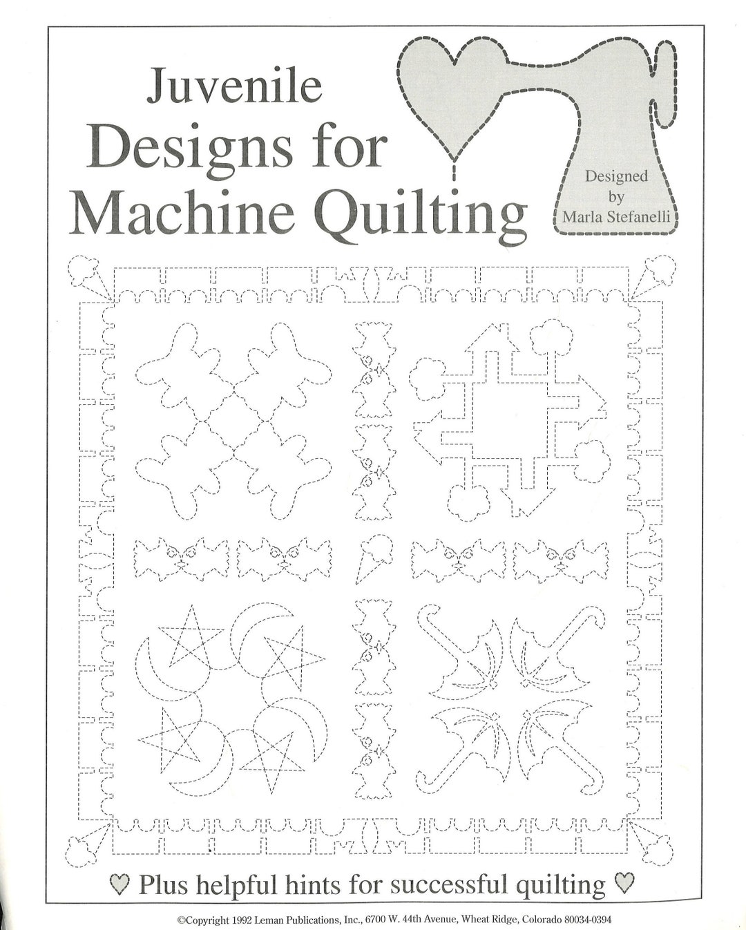 Juvenile Designs for Machine Quilting - Designed by Marla Stefanelli - Etsy