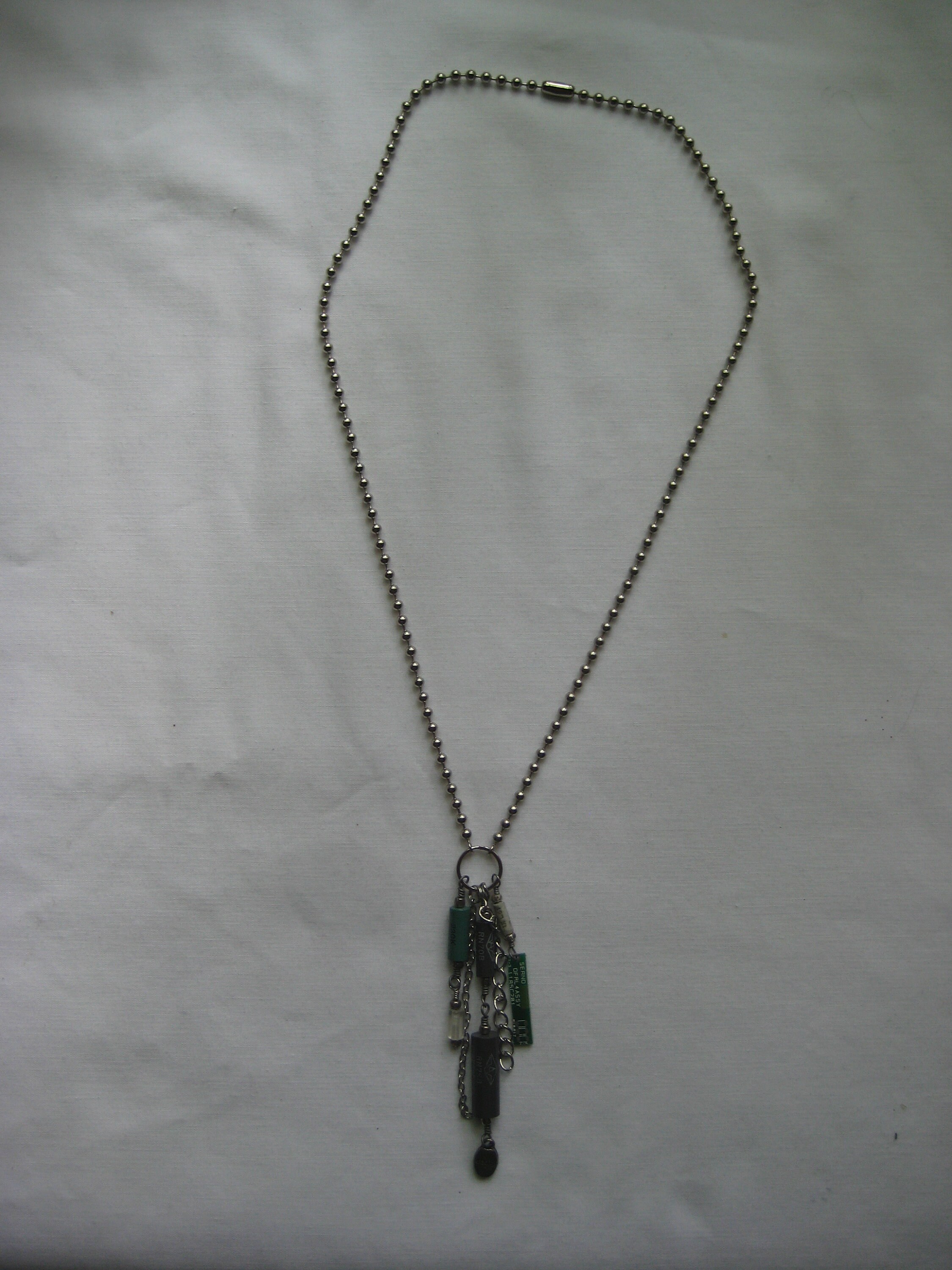 HANDMADE Resistor Charm Necklaces - Green, White, and Grey - Etsy