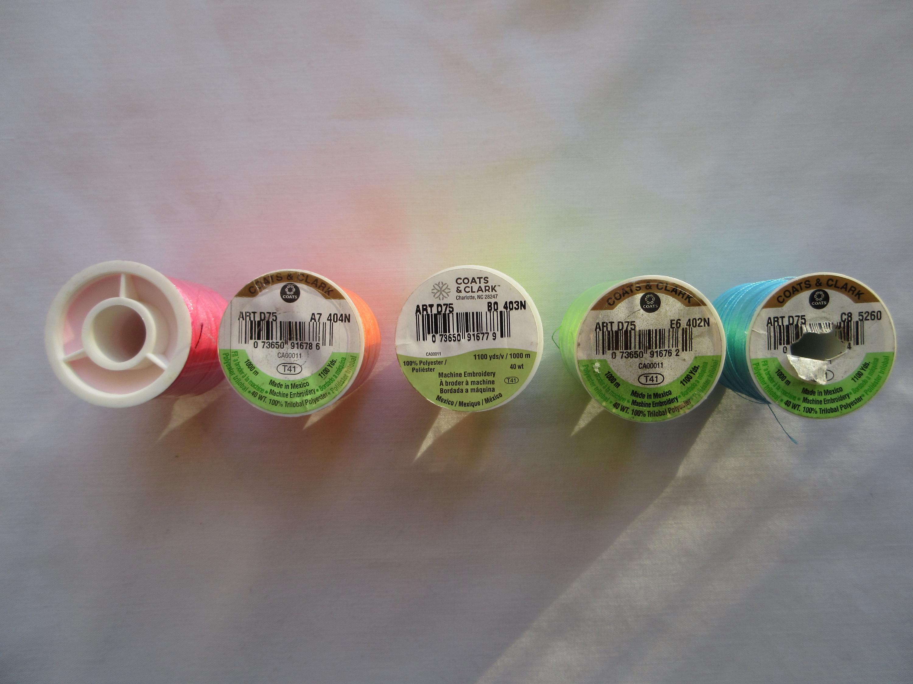 Coats and Clark Embroidery Thread - Lot of 5 Neon Color Cones - Etsy