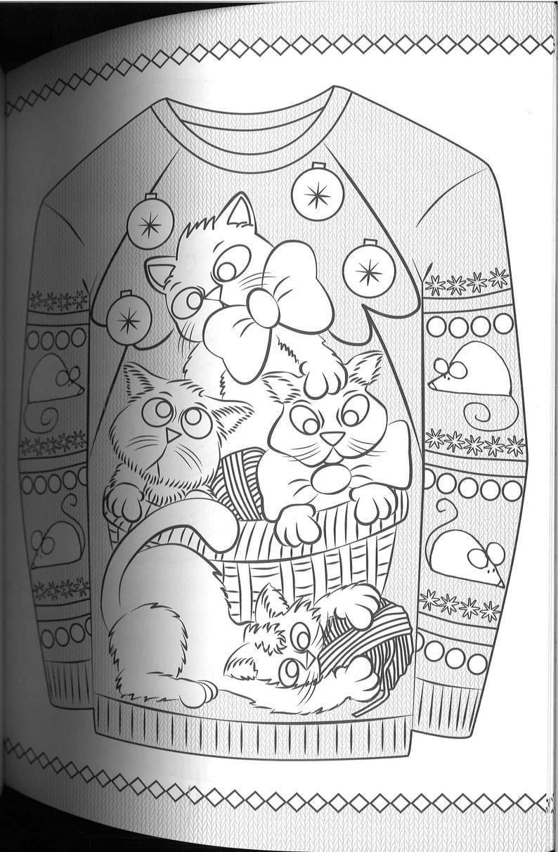 Ugly Holiday Sweaters Coloring Book by Creative Haven - Etsy