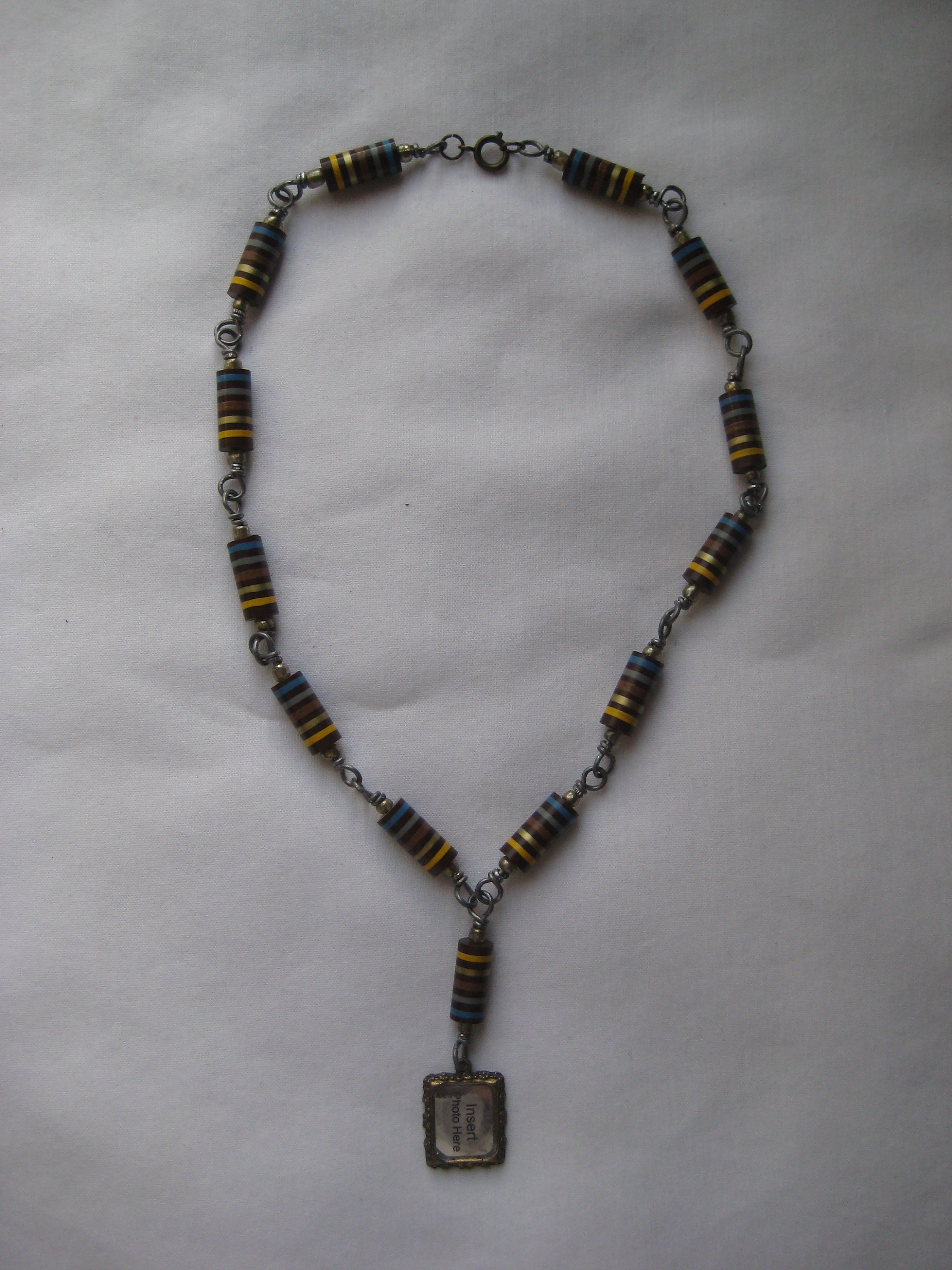 HANDMADE Striped Resistor Necklaces - Charms and Picture Frames - Etsy