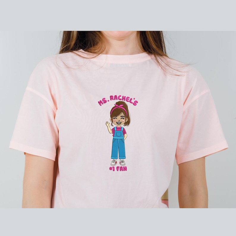 Ms Rachel Embroidery Design, Toddler Embroidery Design, Rachel's 1 Fan ...