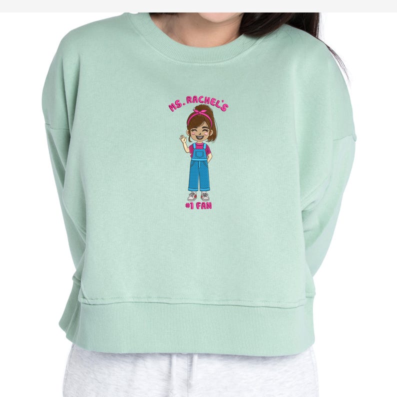 Ms Rachel Embroidery Design, Toddler Embroidery Design, Rachel's 1 Fan ...