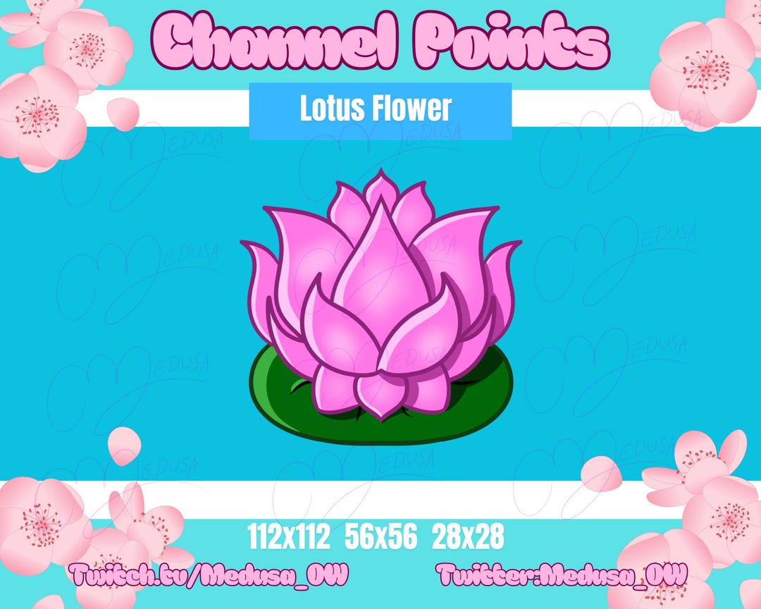 Lotus Flower Channel Points for Twitch | Twitch Channel Point Icon ...