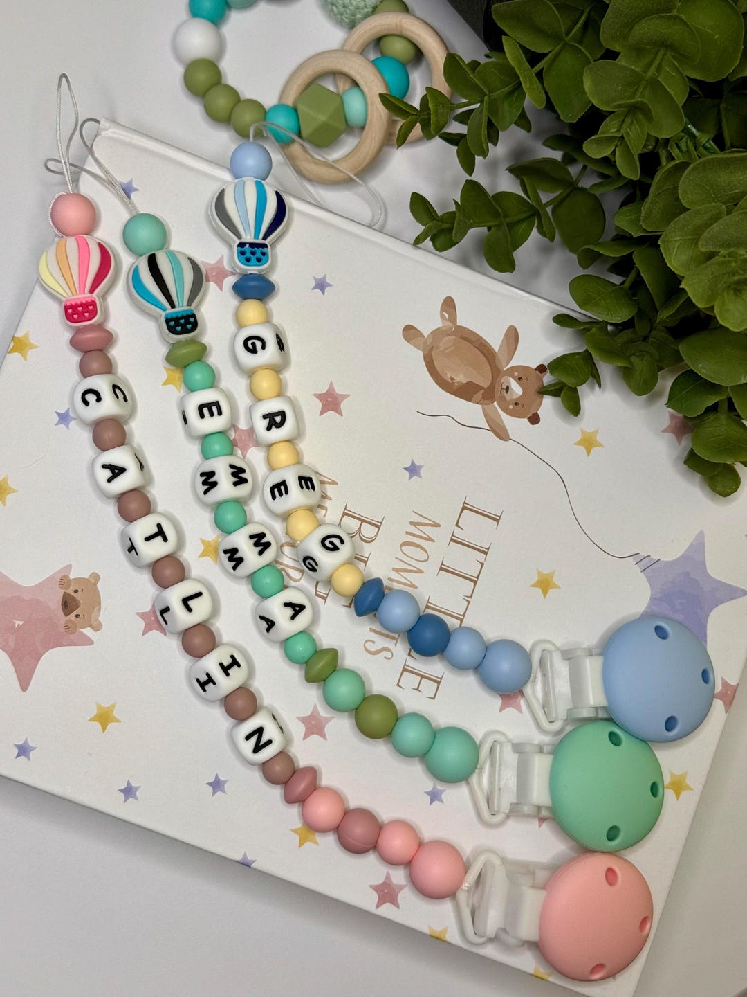 Baby Dummy Chain, New born gift, Custom Baby Name, Baby shower gift ...