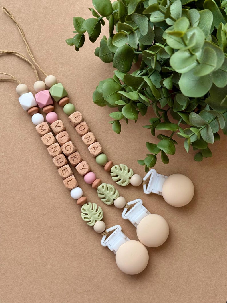 Custom Aesthetic Pacifier Clip With Name | Custom Baby Pacifier Clip ...