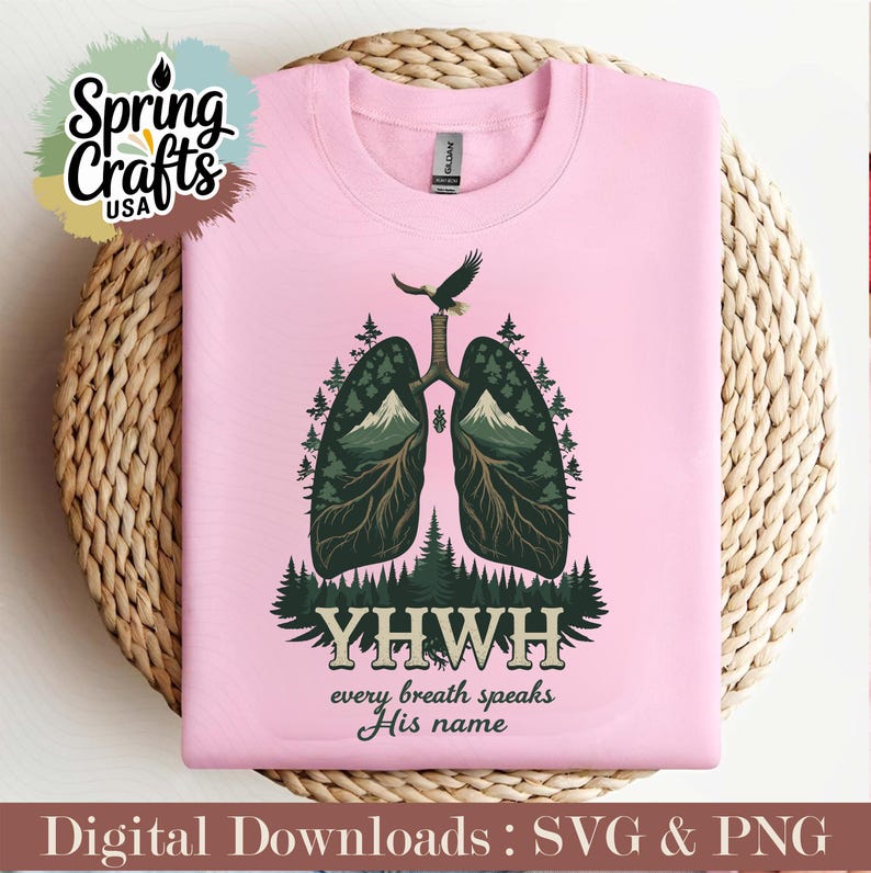YHWH Lungs Christian Png Svg, Yahweh Png, Every Breath Speak His Name ...