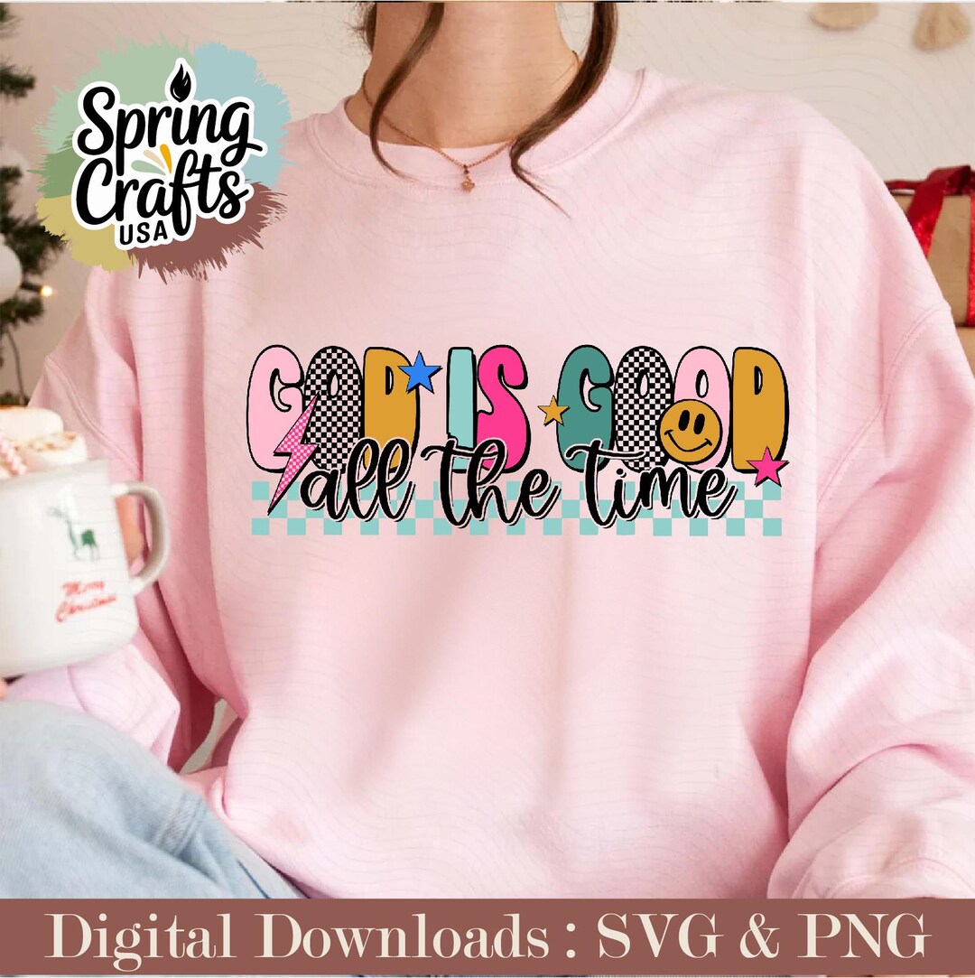 Boho God is Good Svg PNG, Sublimation Design, Boho Christian Svg, Retro ...