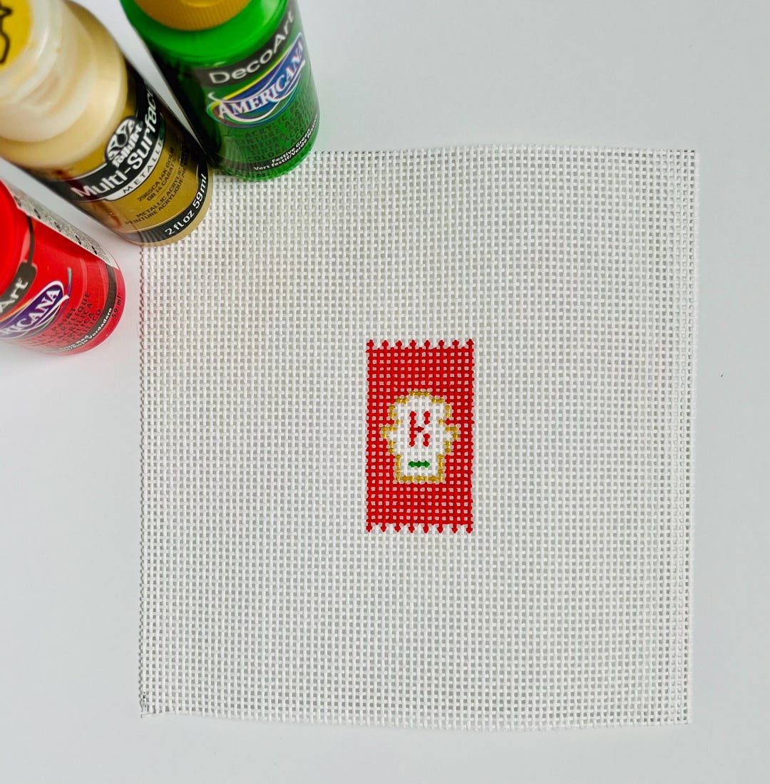 Heinz Ketchup Packet Mini Stitch Painted Needlepoint Canvas - Etsy