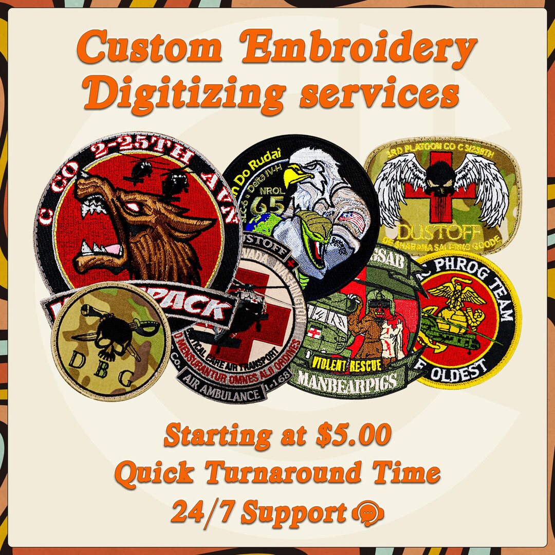 Embroidery Custom Digitizing, Custom Digitize, Customized Digitizing ...