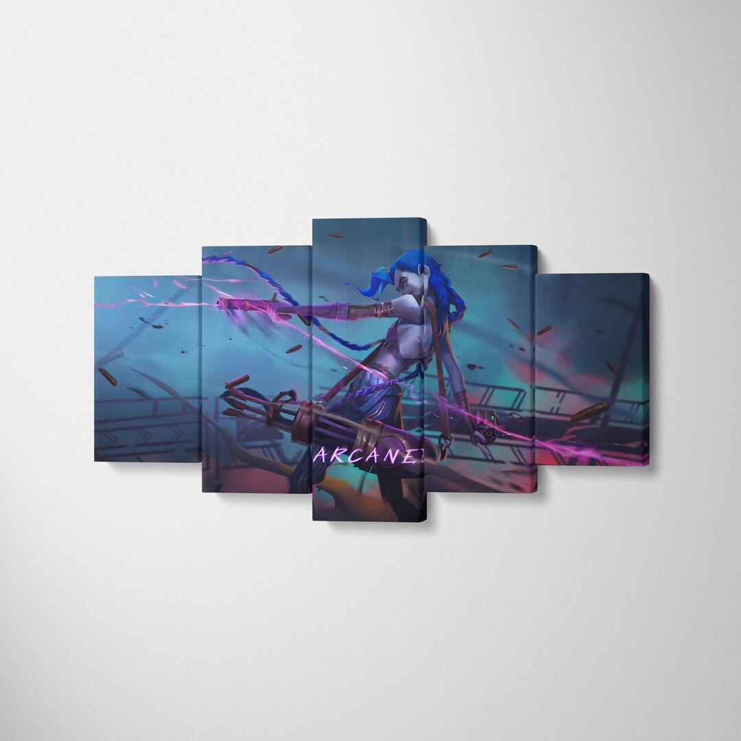 League of Legends Jinx, Arcane Wall Decor, Poster, Wall Art, High ...