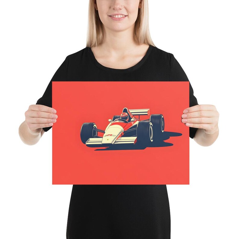 Vintage F1 Car Poster - Classic Formula 1 Wall Art, Retro Racing Decor ...