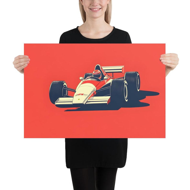 Vintage F1 Car Poster - Classic Formula 1 Wall Art, Retro Racing Decor ...