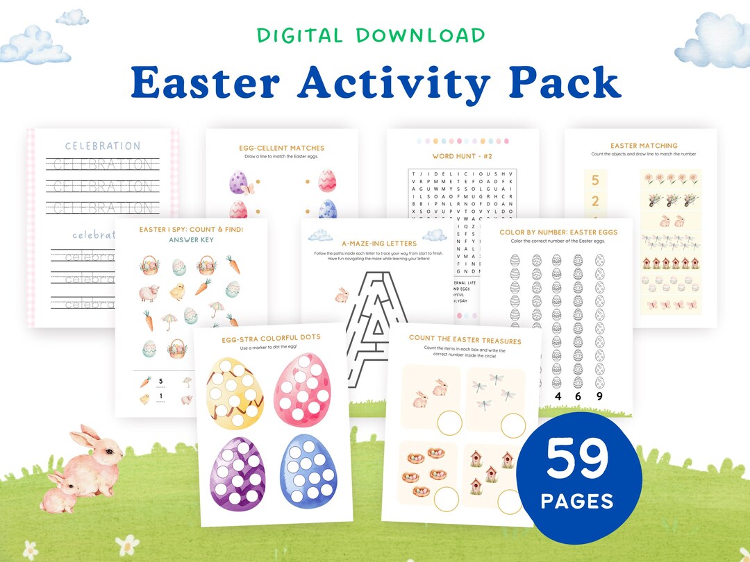 Easter Activities Printable | Easter Games for Kids | Activity Pack ...