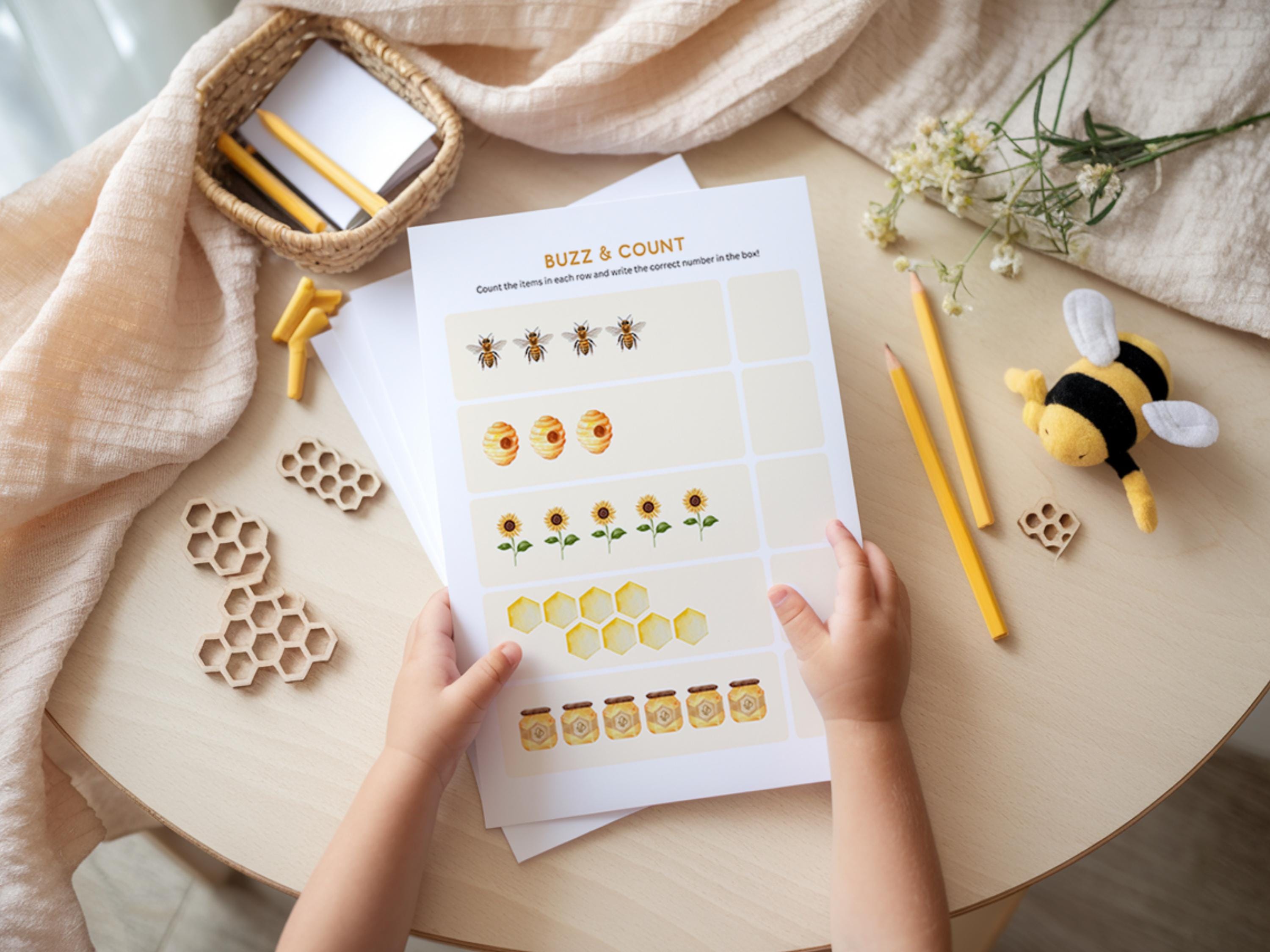 Bee Activity Pack | Worksheets for Preschool Kindergarten Homeschool ...