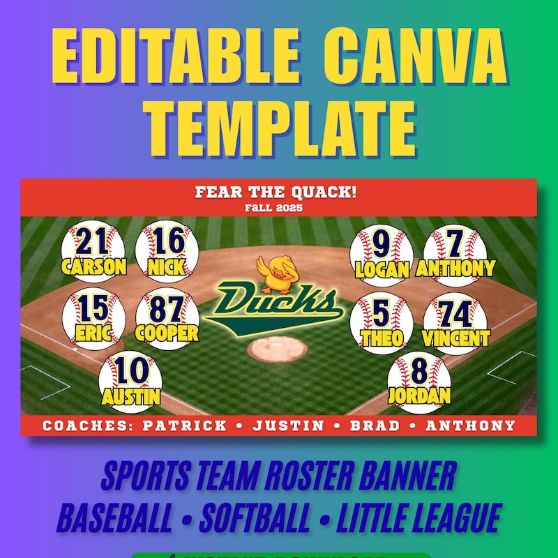 Roster Banner Posters - Etsy