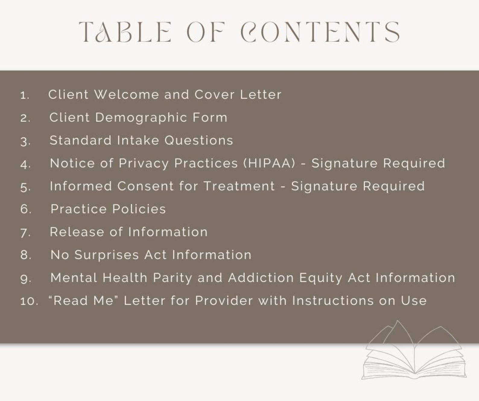 Editable Therapy Intake Forms Bundle: HIPAA & Compliance (word .docx ...