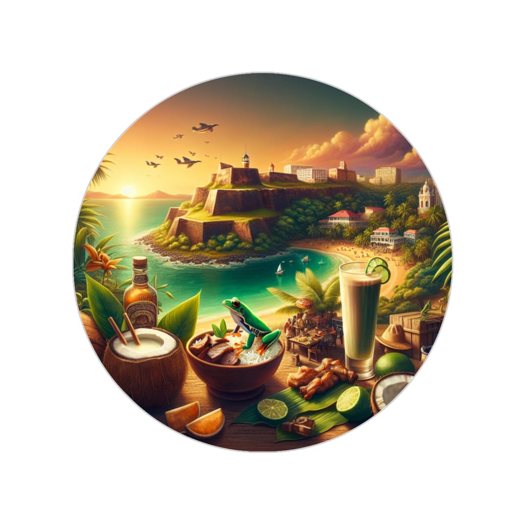 Puerto Rico Transparent Outdoor Stickers, Round, 1pcs - Etsy