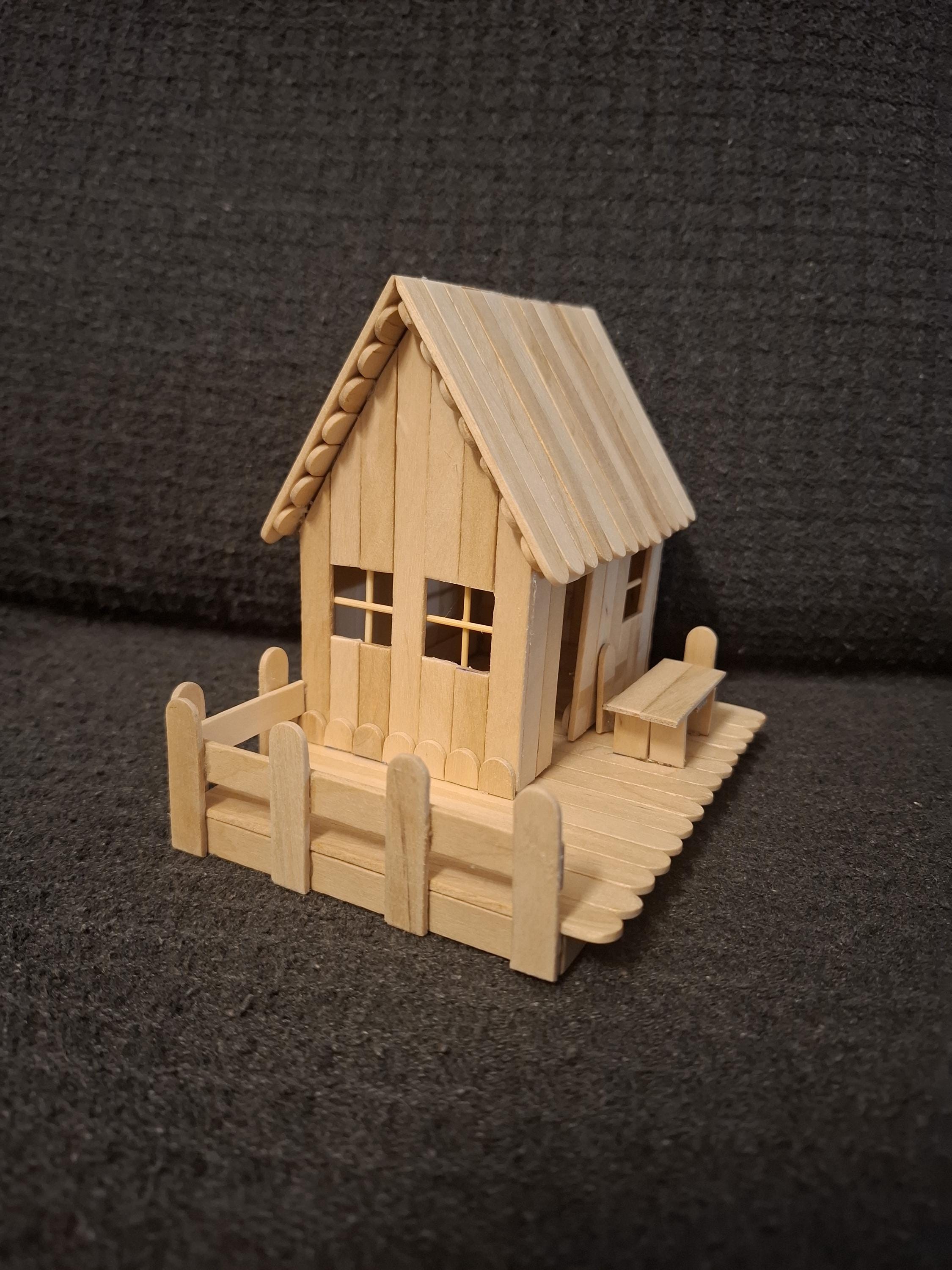 Handmade Popsicle Stick House – DIY Craft – Miniature Home for Unique ...