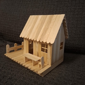 Handmade Popsicle Stick House – DIY Craft – Miniature Home for Unique ...