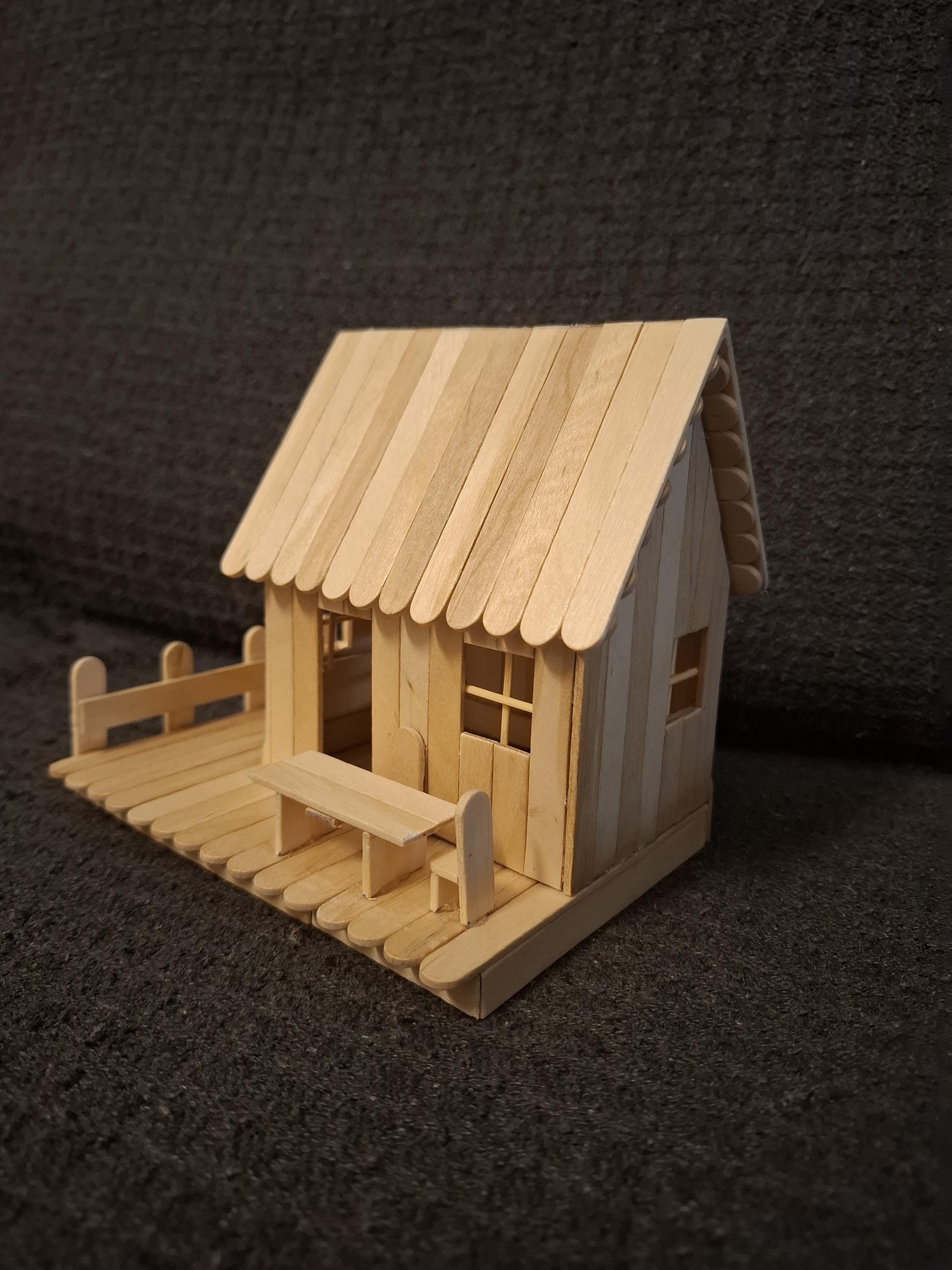 Handmade Popsicle Stick House – DIY Craft – Miniature Home for Unique ...