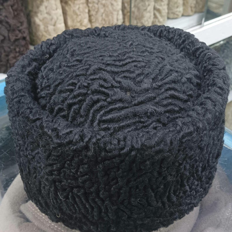 Handmade Men’s Karakul Cap – Round Traditional Pakistan Lamb Wool ...