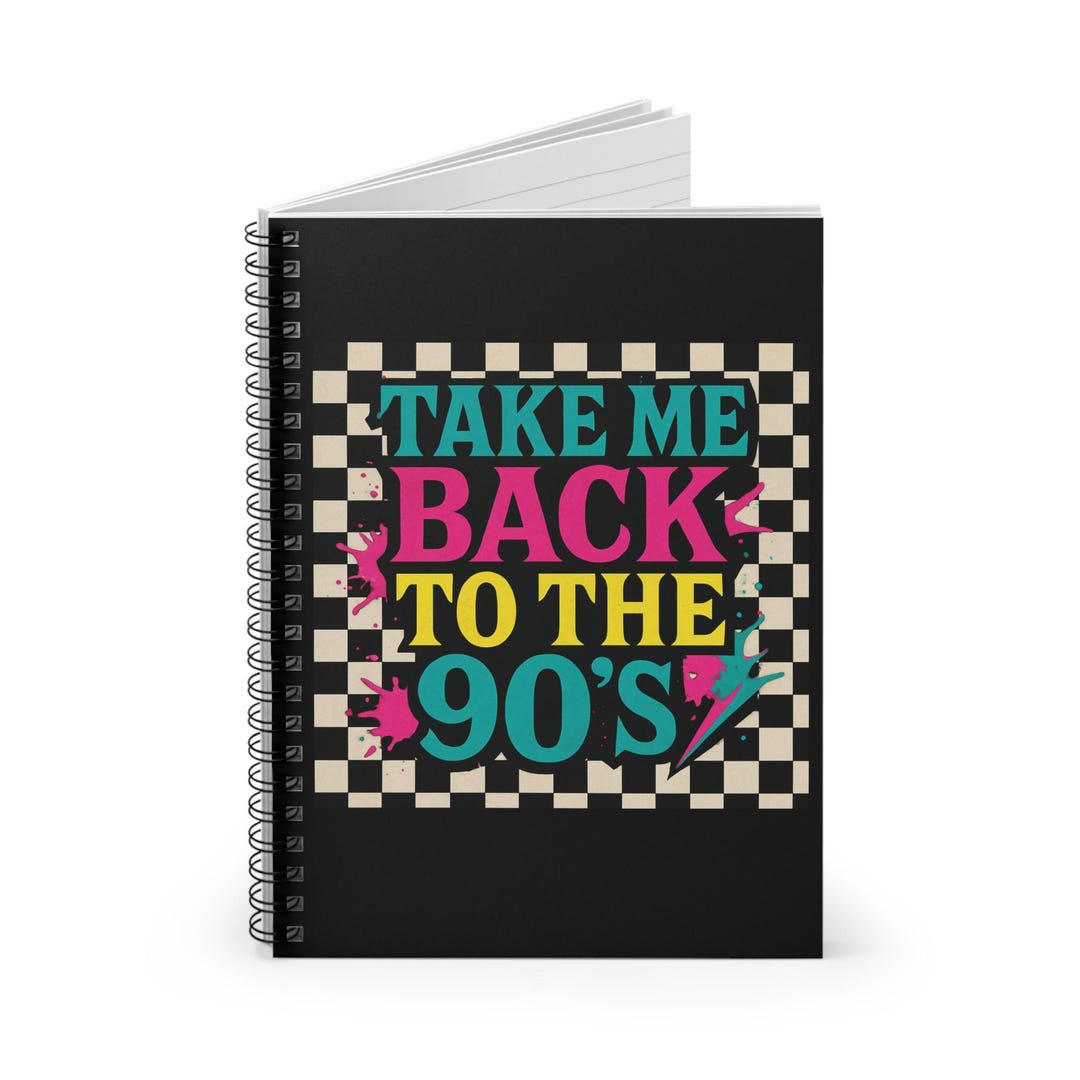 90s Nostalgia Spiral Notebook – Lined Journal for Retro Lovers - Etsy