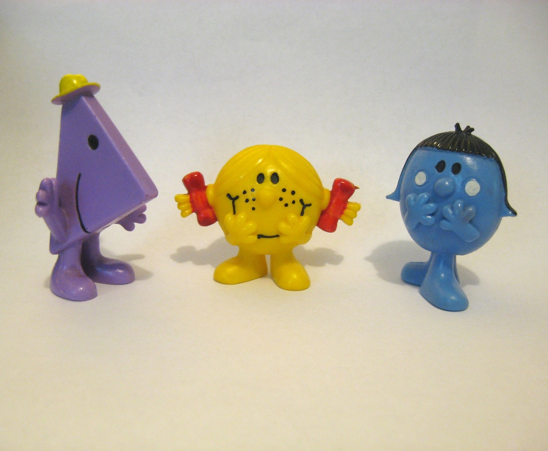 Vintage Mr Men Little Miss Figurines Lot Mr Rush Little Miss Sunshine ...