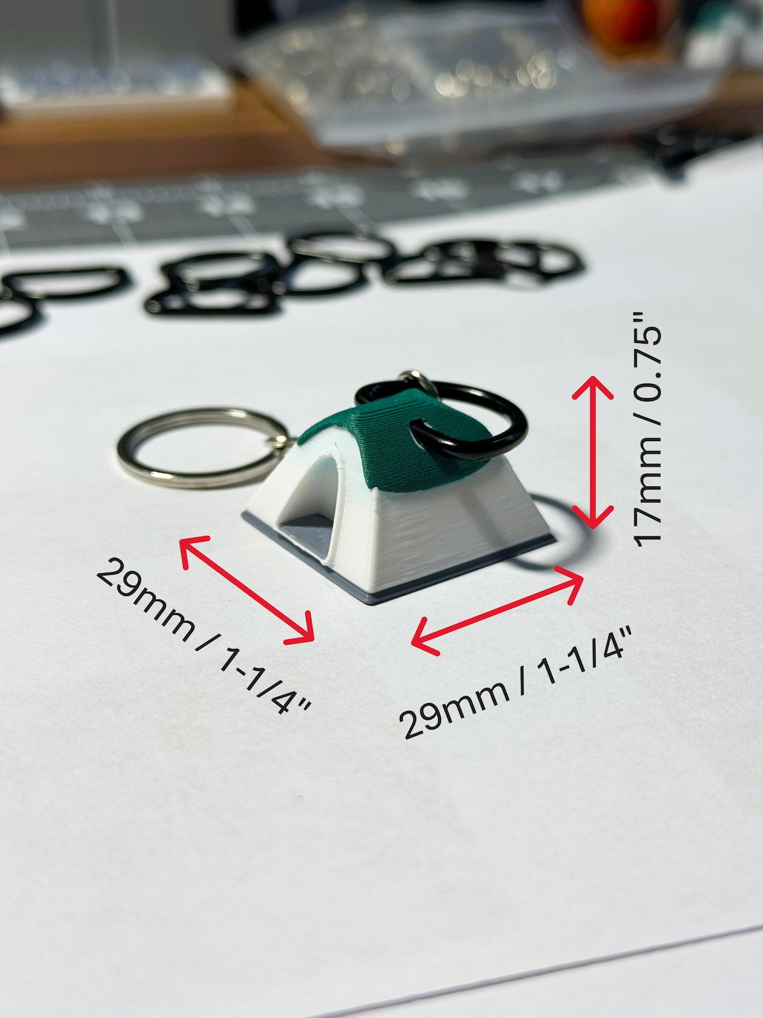 3D Printed Tent Keychain – PETG Mini Camping Tent Charm, Backpacking ...