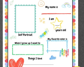 All About Me Printable Worksheet: Back to School Activity for Teens ...
