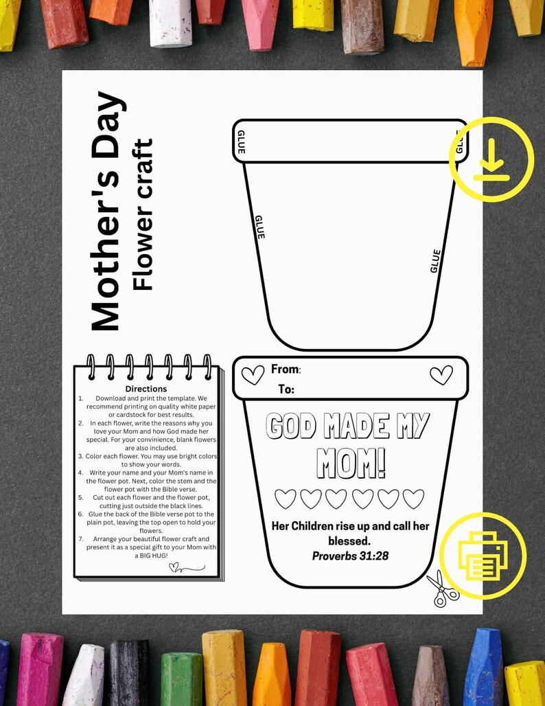 God Made My Mom and Grandma Mother's Day Craft Mothers Day Crafts ...