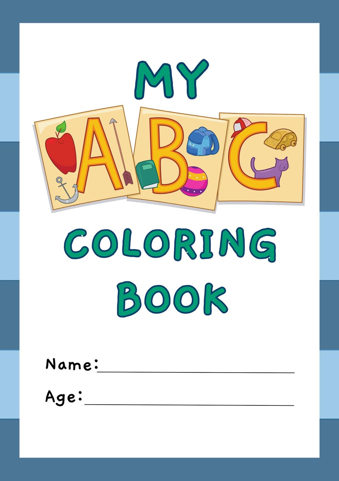 My ABC Coloring Book - Etsy