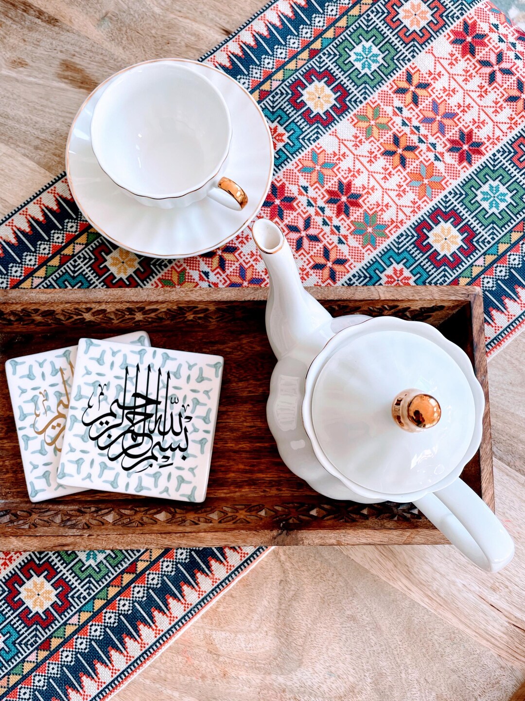 Bismilliah arabic Coasters set of 4 Makes an Ideal Ramadan & Eid Gift ...