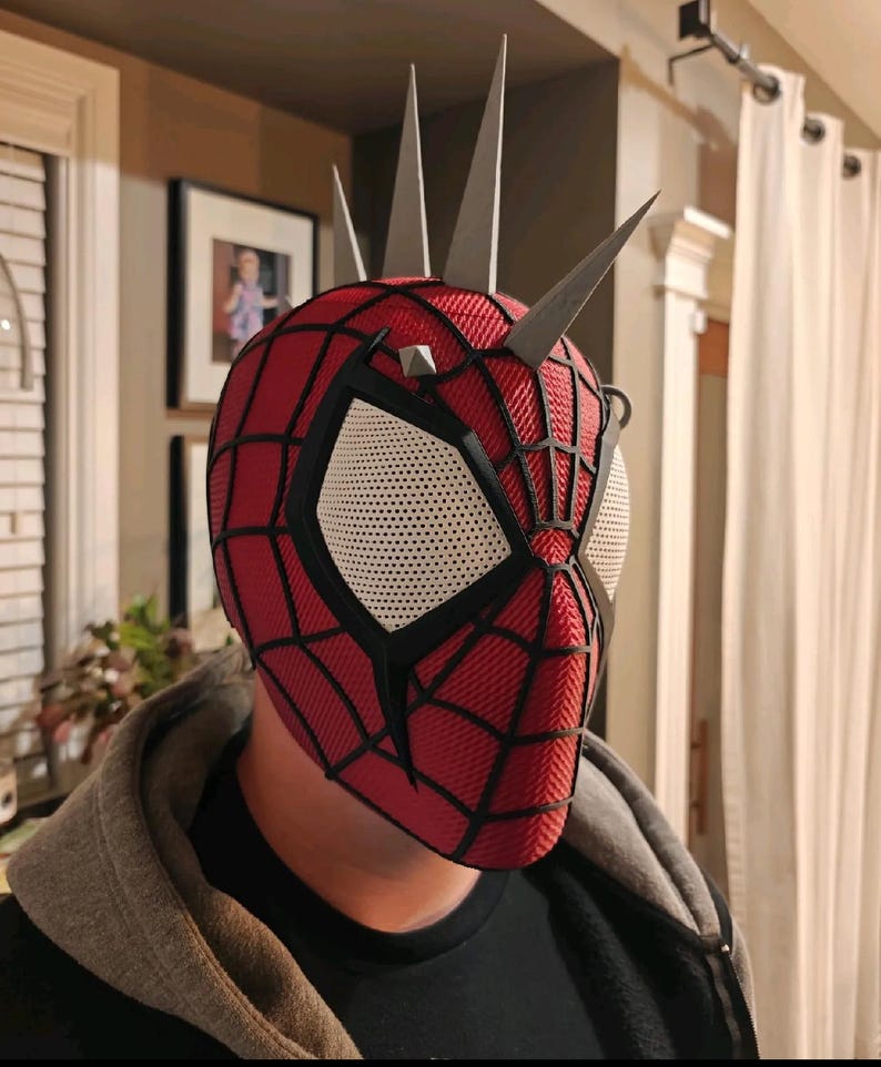 Spider-punk Mask STL: Hobie Brown Cosplay, 3D Print (digital Download ...