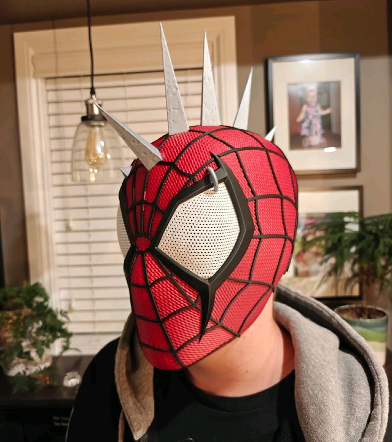 Spider-punk Mask STL: Hobie Brown Cosplay, 3D Print (digital Download ...