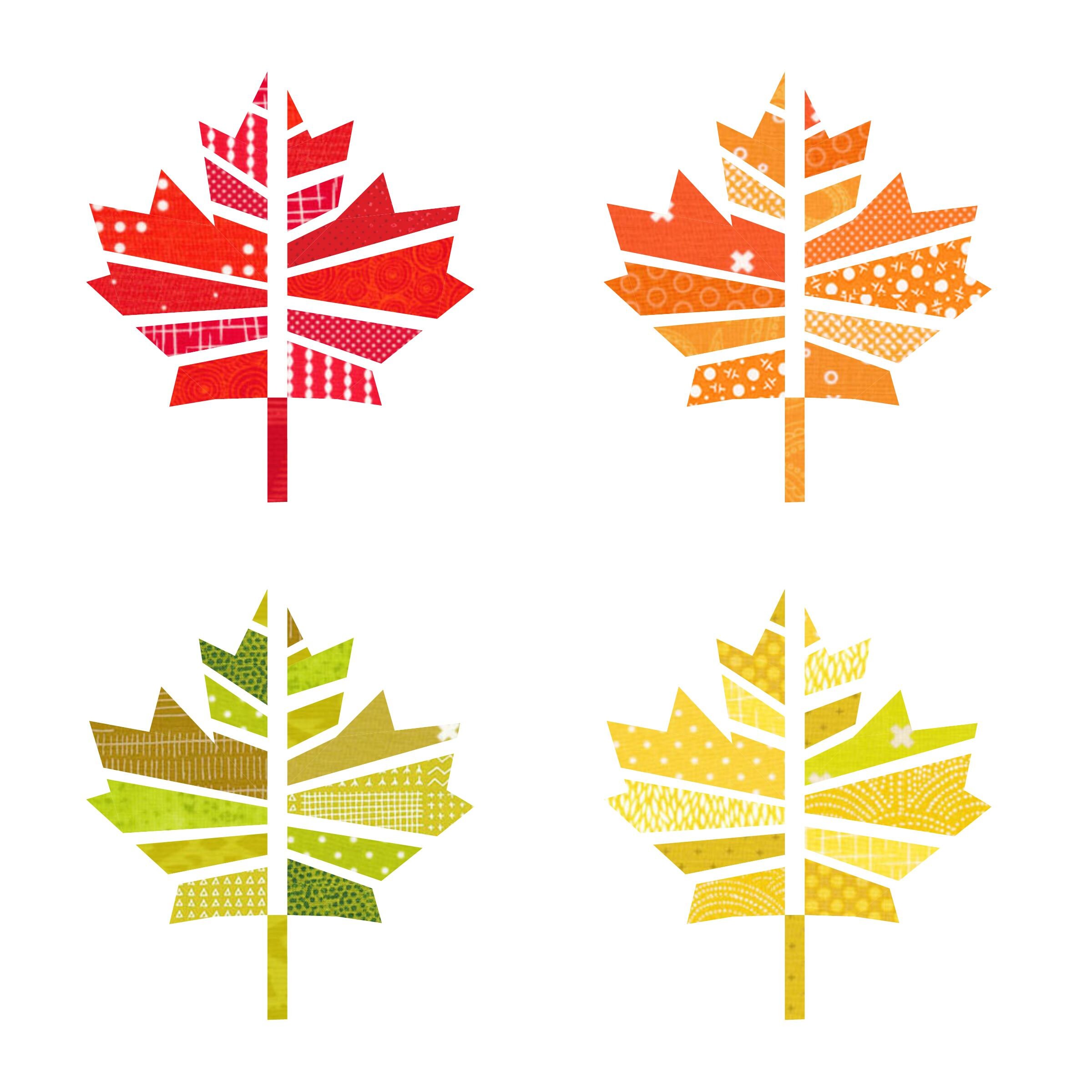 Maple Leaf Foundation Paper Piecing Quilt Block Pattern || Fall FPP ...