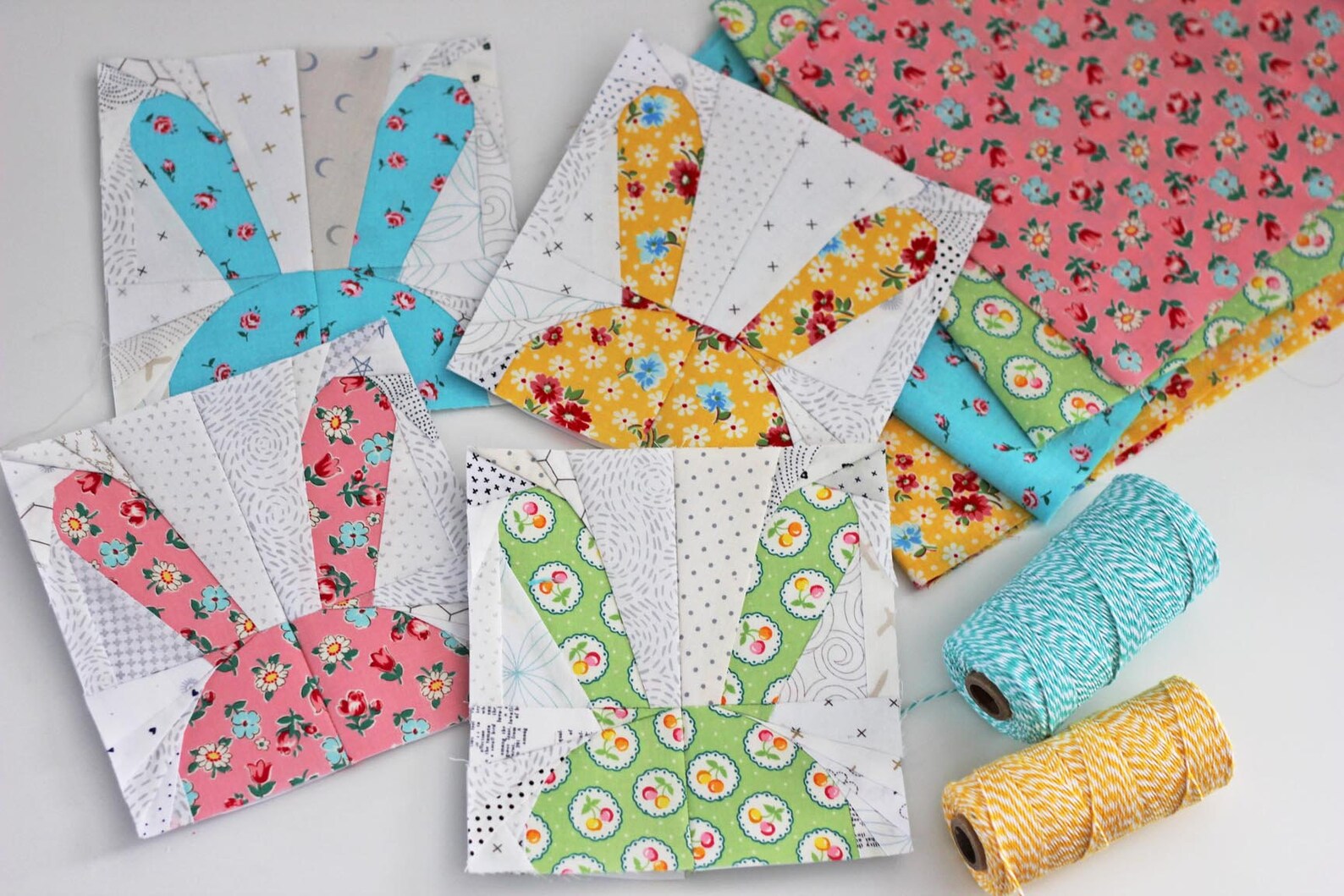 Peek-a-boo Bunny Paper Pieced PDF Quilt Block Pattern | Etsy