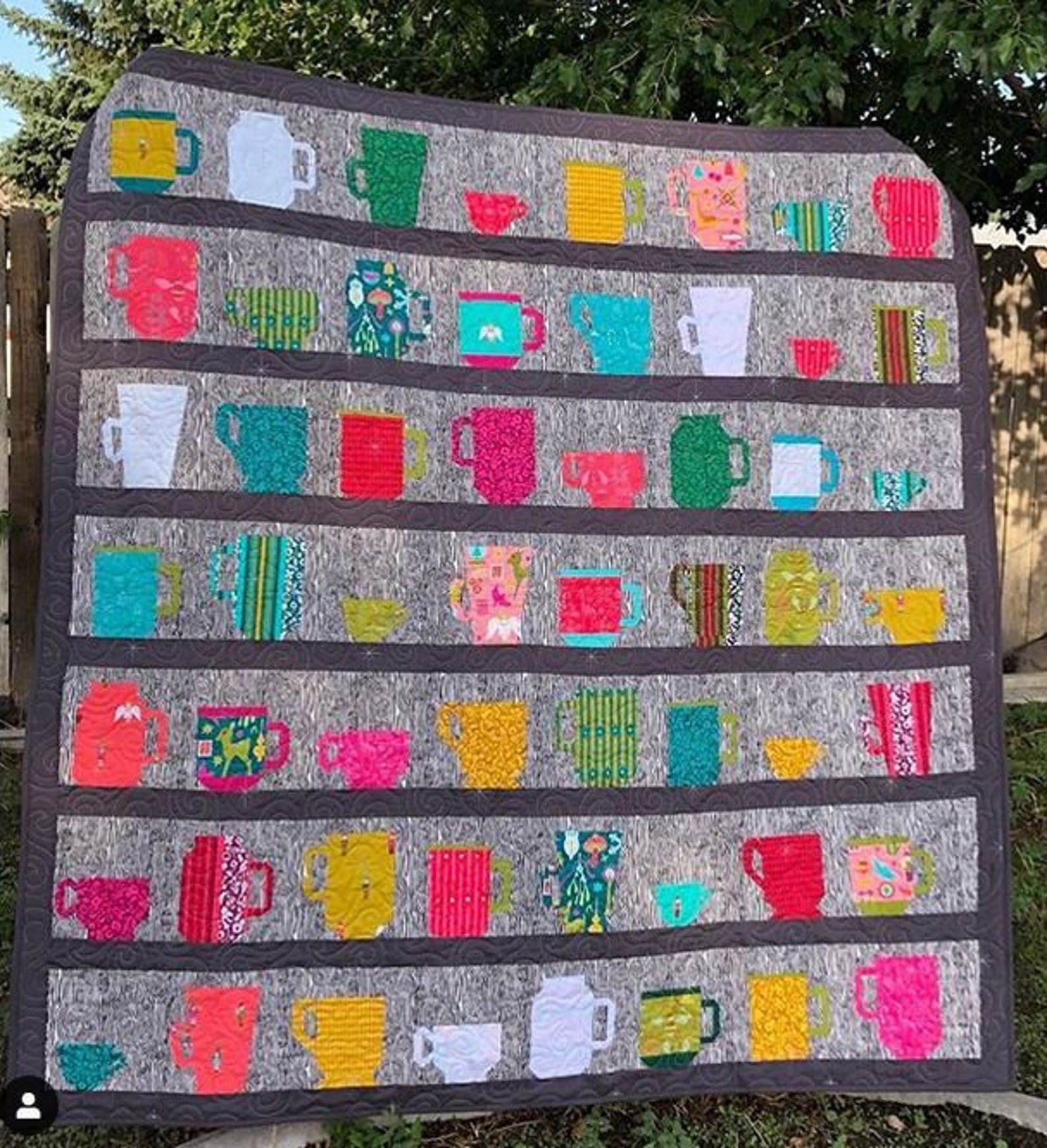 Mugs Quilt PDF Pattern || Modern Throw Quilt Pattern - Etsy