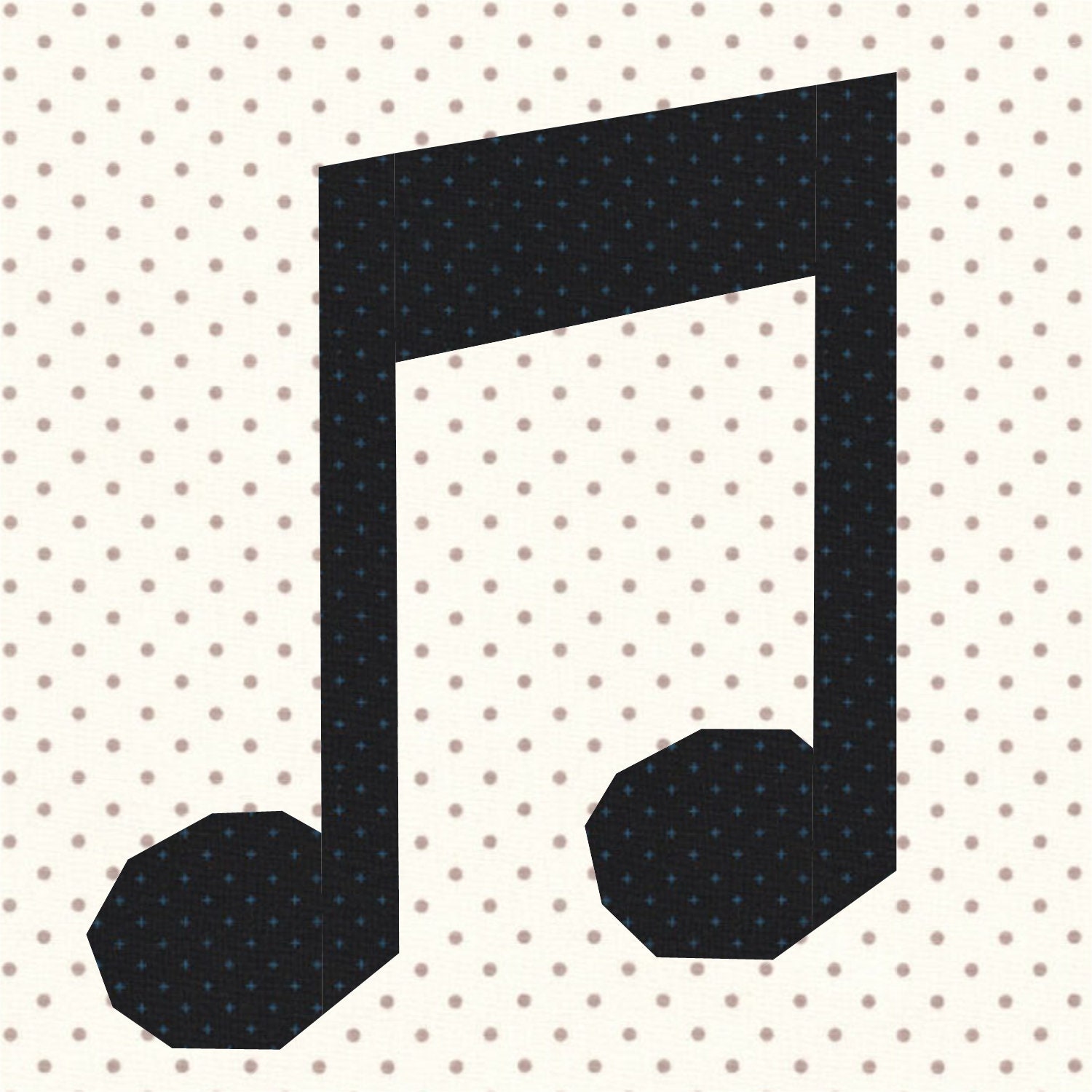 Music Notes Foundation Paper Pieced PDF Digital Quilt Block Pattern ...