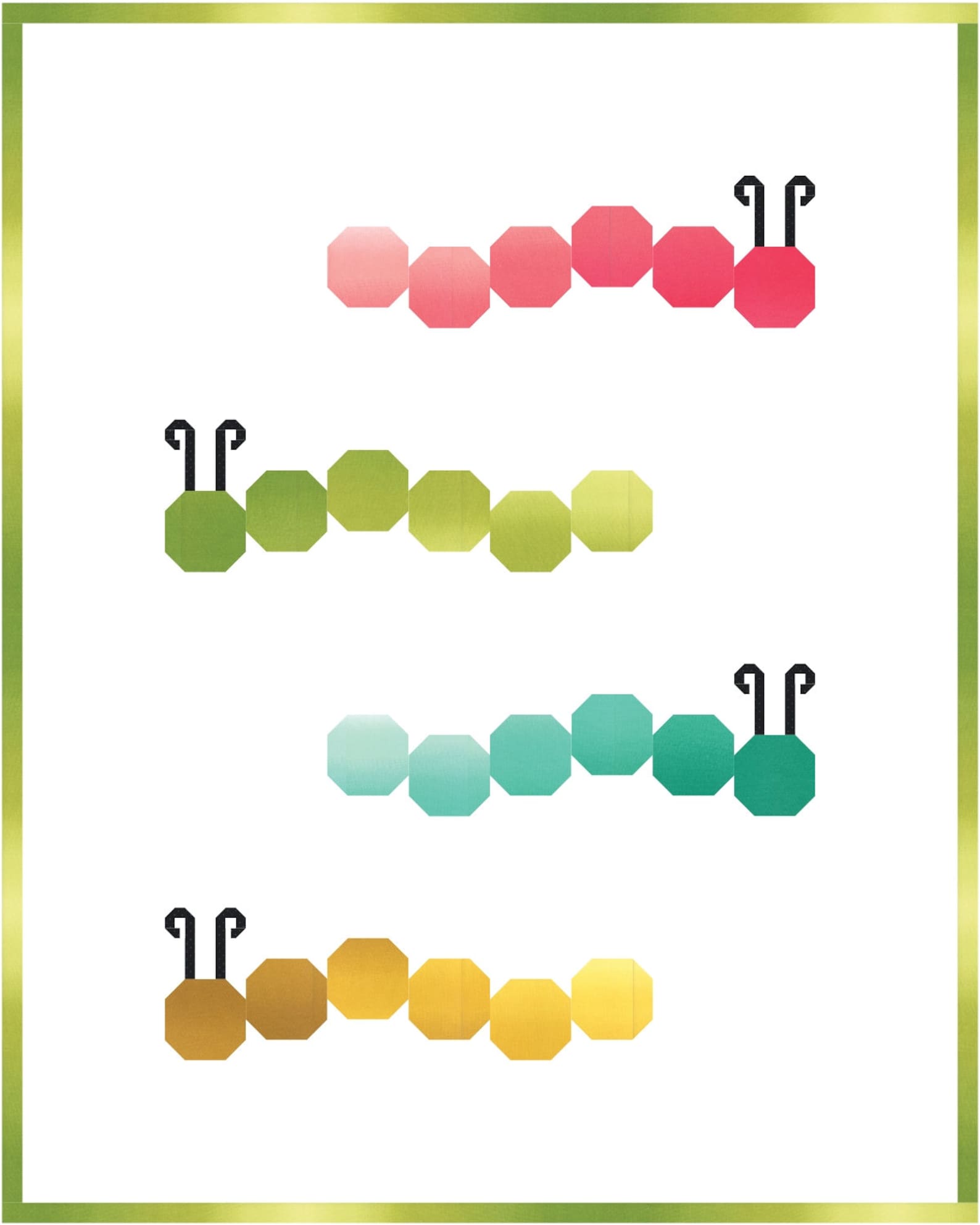 Caterpillar Quilt Pattern Easy Baby Quilt Pattern - Etsy