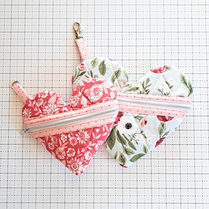 PDF Heartbeat Pouch Pattern || Quilted PDF Digital Pattern || Zipper ...