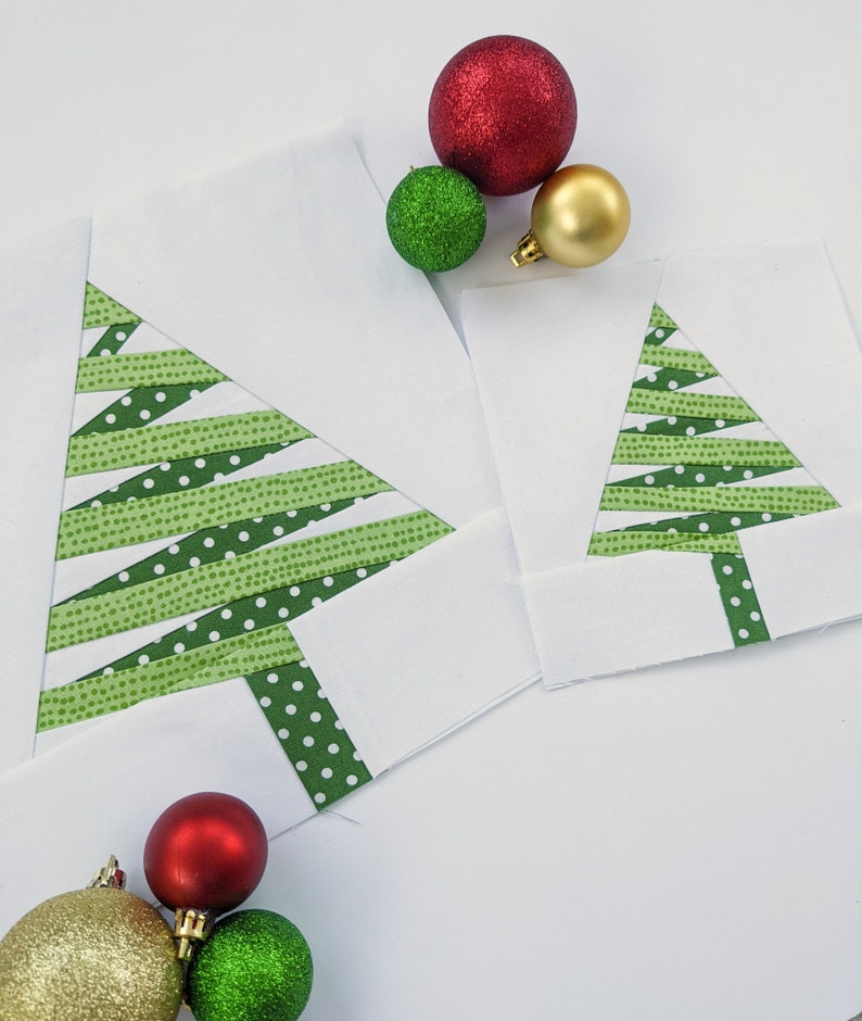 Ribbon Tree Foundation Paper Piecing Pattern Christmas Tree - Etsy