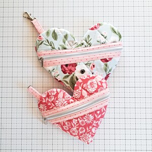 PDF Heartbeat Pouch Pattern || Quilted PDF Digital Pattern || Zipper ...