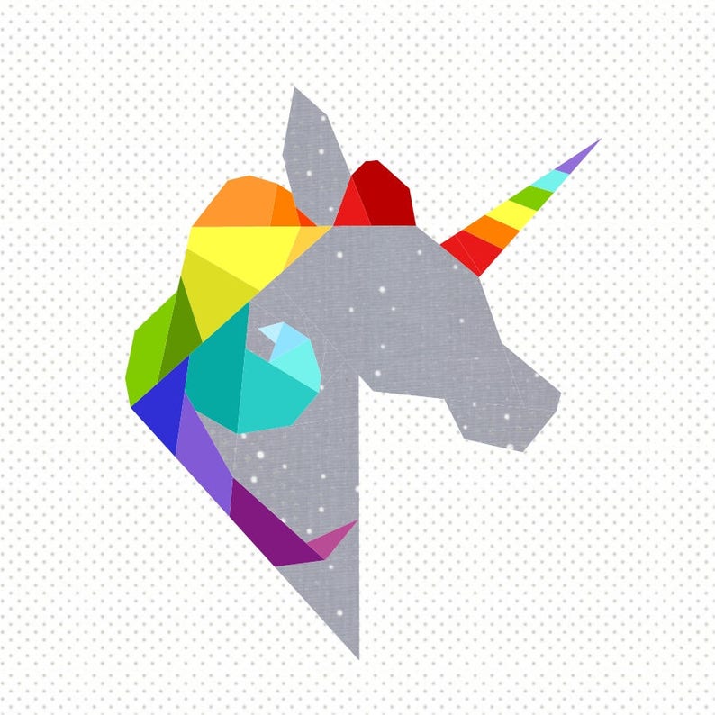 Magical Unicorn Paper Pieced PDF Quilt Block Pattern - Etsy Canada