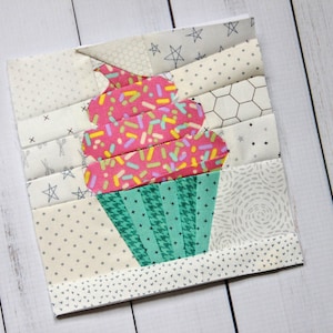 Sweet Cupcake Foundation Paper Pieced (FPP) PDF Quilt Block Pattern - Etsy