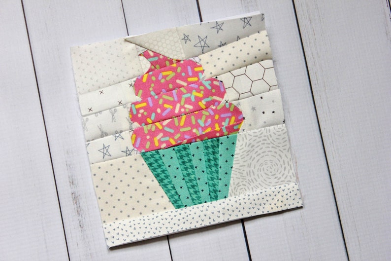 Sweet Cupcake Foundation Paper Pieced (FPP) PDF Quilt Block Pattern - Etsy