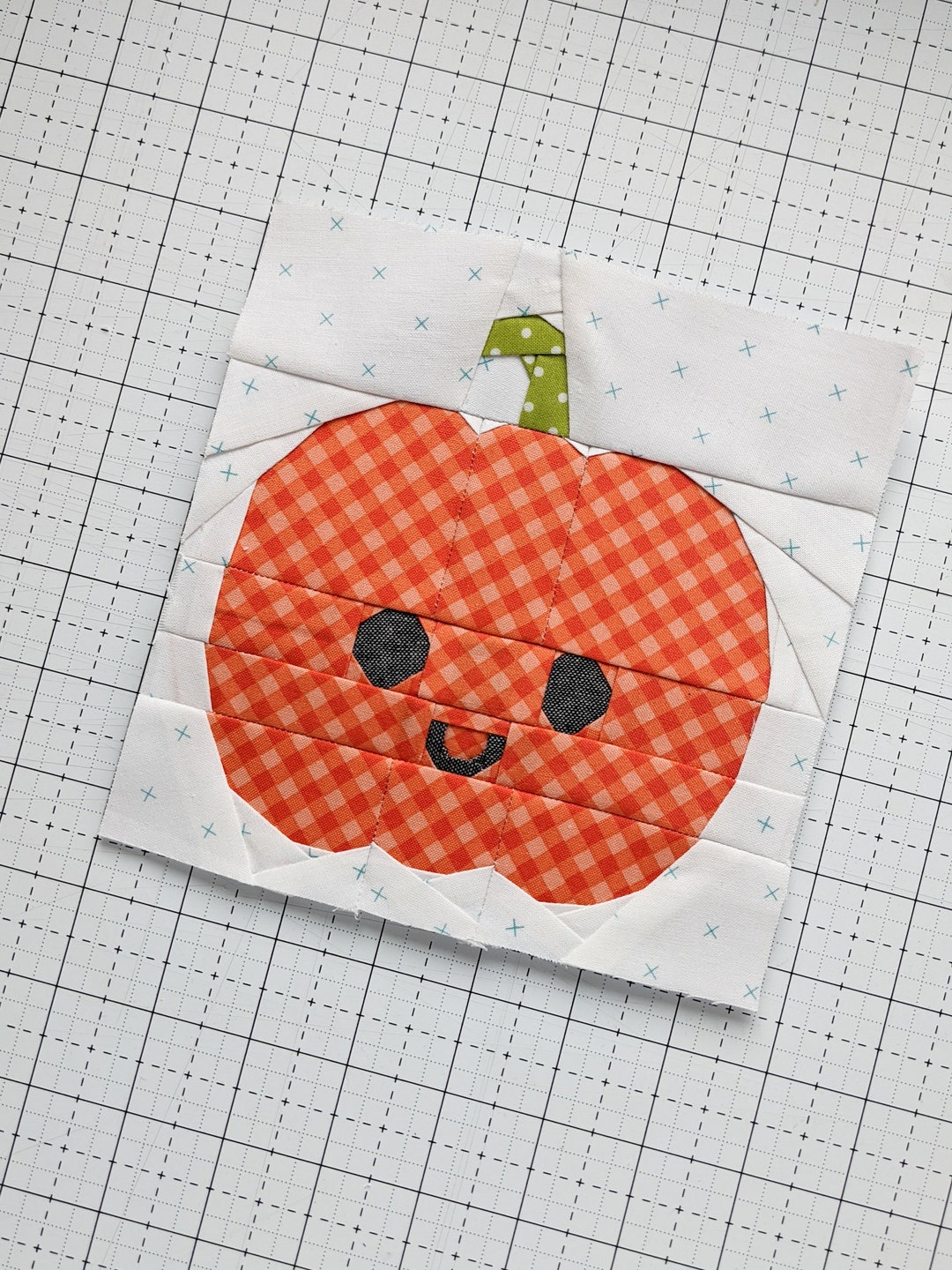 Cute Pumpkin Foundation Paper Piecing FPP Block Pattern || PDF Digital ...