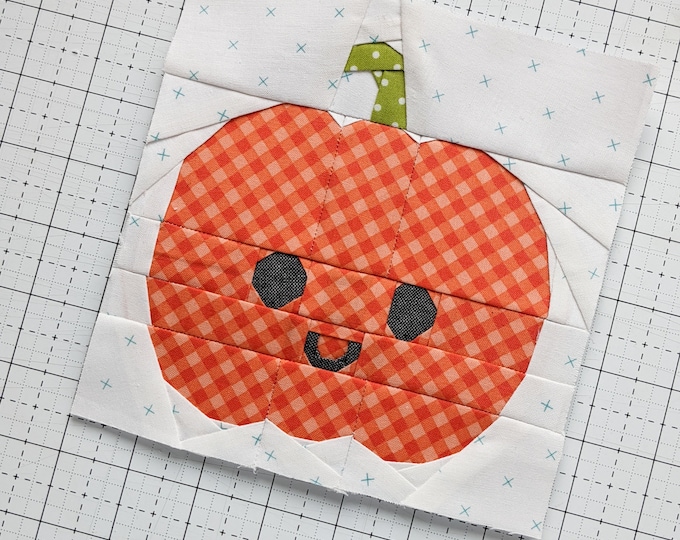 Cute Pumpkin Foundation Paper Piecing FPP Block Pattern || PDF Digital ...