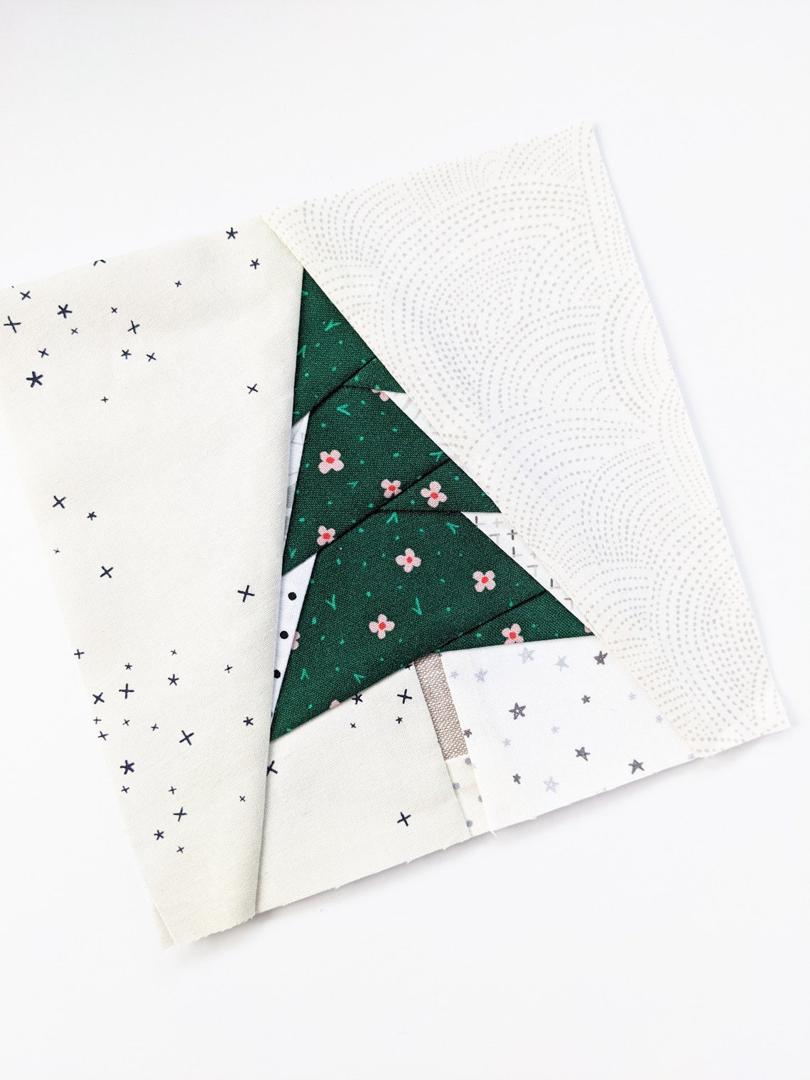 Pine Tree Foundation Paper Piecing Pattern || Christmas Tree FPP Modern ...